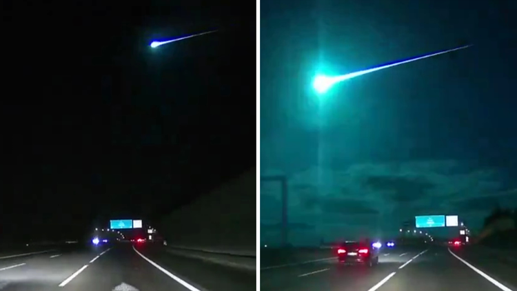 Bright green fireball lights up the skies over Portugal and Spain ...